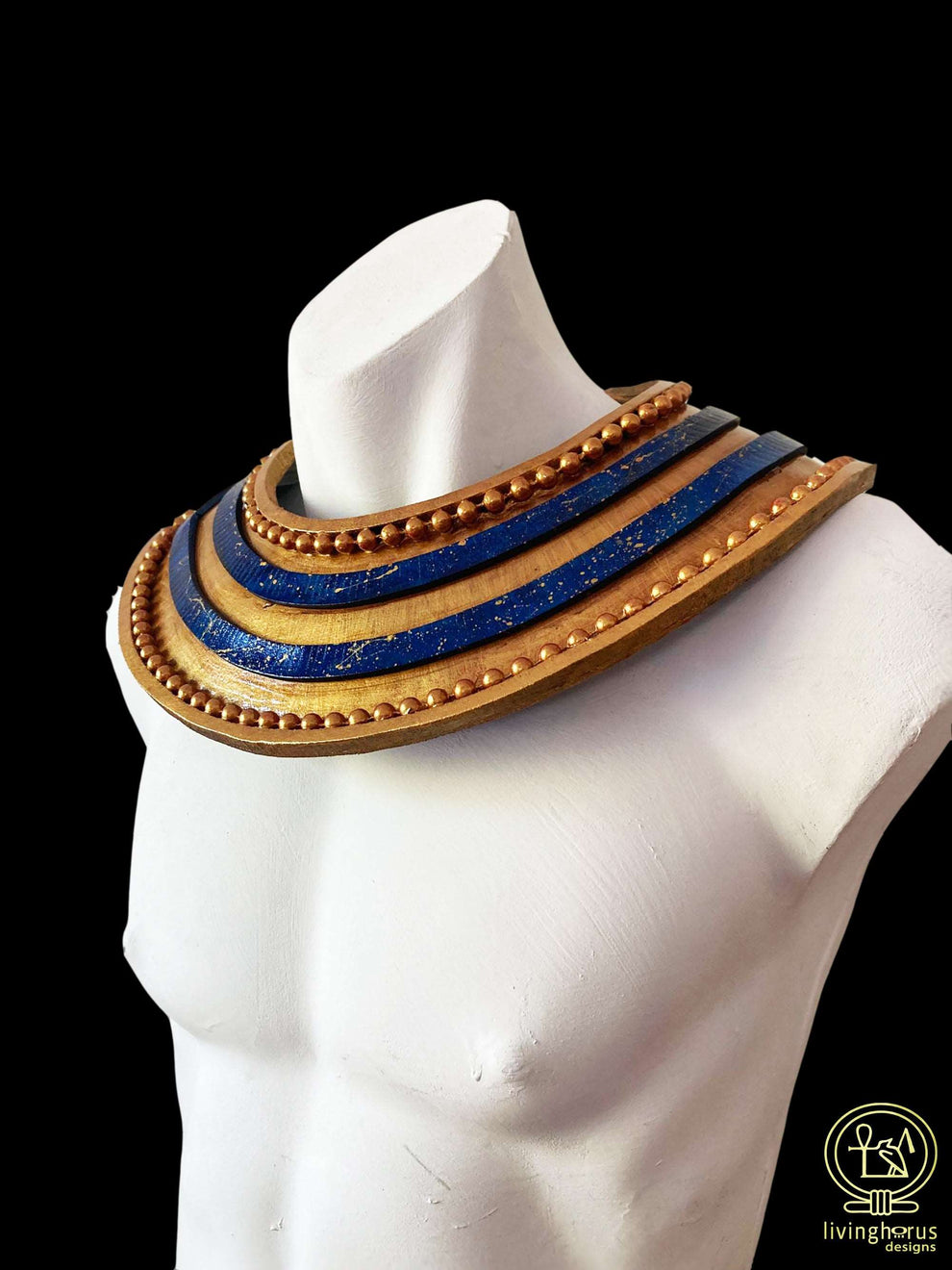 Ancient Egyptian Tutankhamun Usekh Collar - Faux Lapis-Lazuli - King T ...