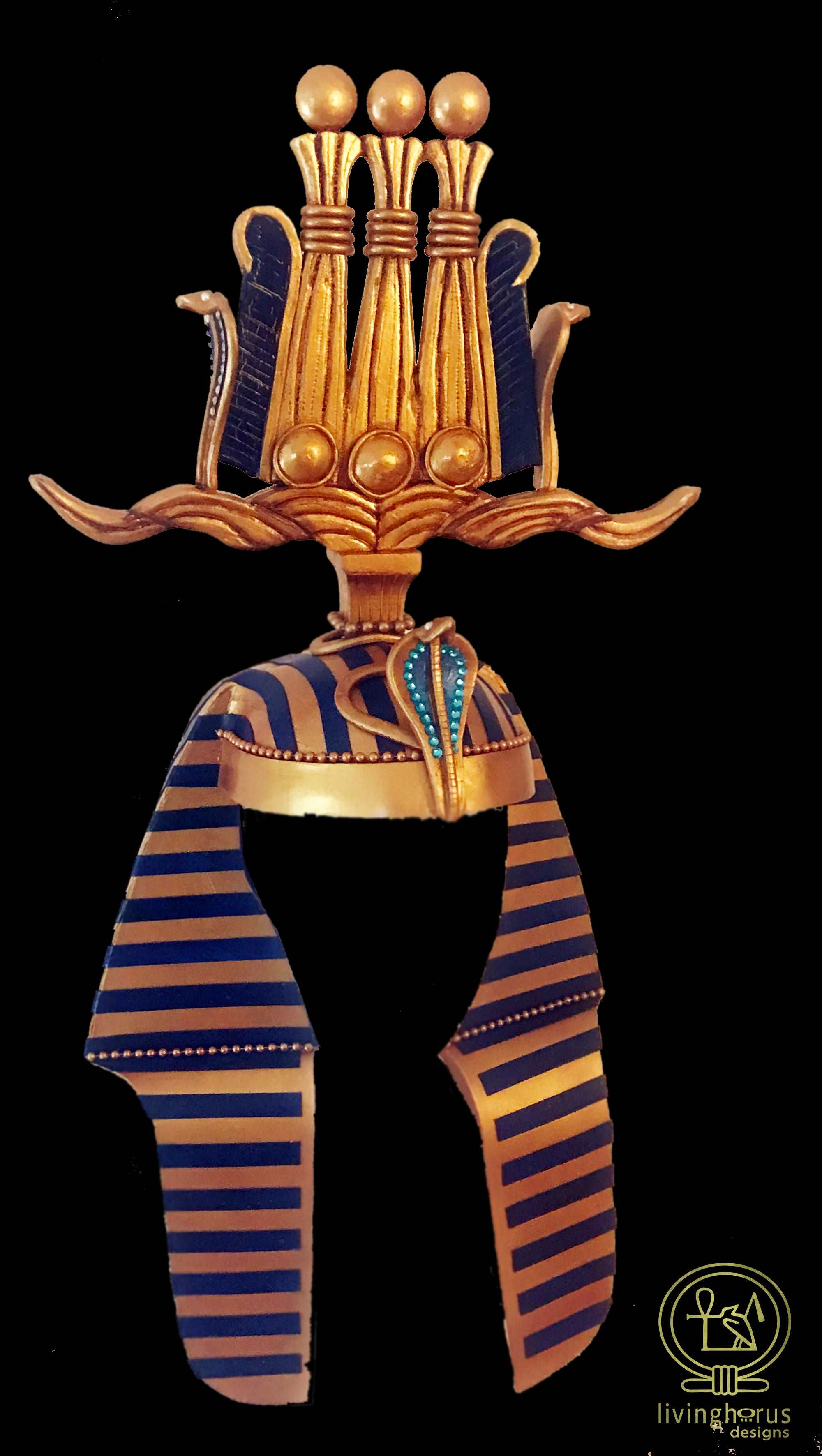Ancient Egyptian Pharaoh Tutankhamun Hemhem Crown, King Tut – Living ...