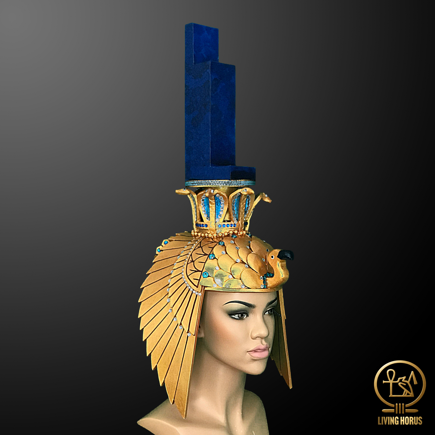 Vulture Headdress of the ancient Egyptian Goddess Isis, Crown of Aset ...